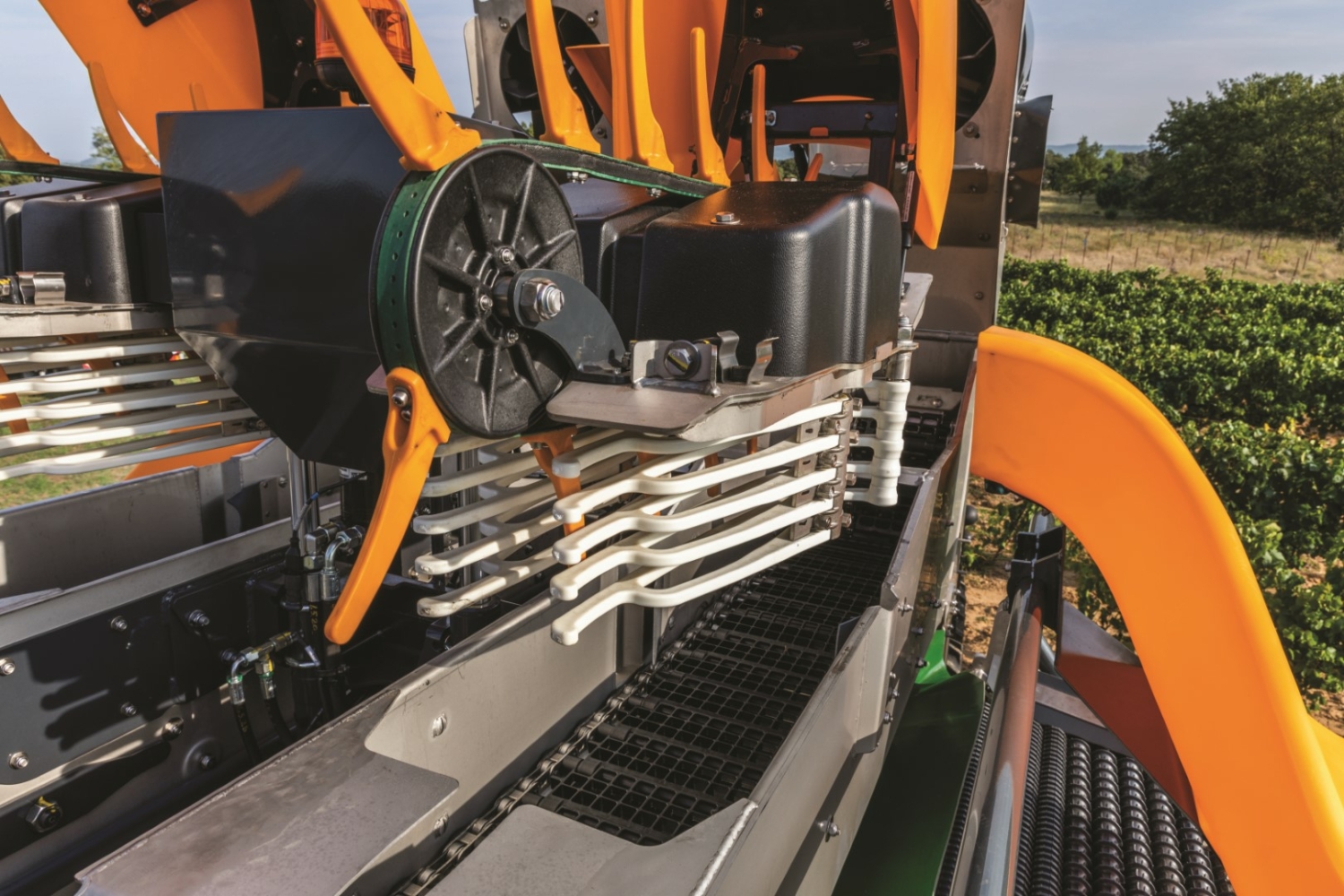 Tow Behind Harvester - New Grapes'Line harvester from Pellenc America