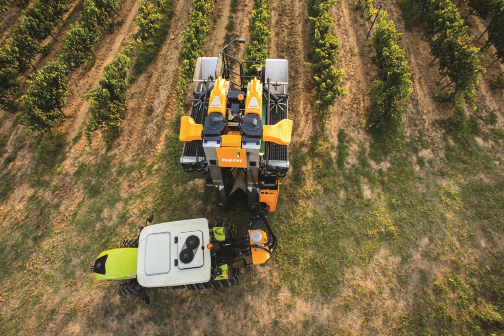 Tow Behind Harvester - New Grapes'Line harvester from Pellenc America