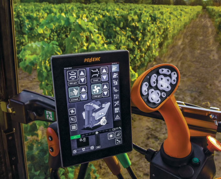 Tow Behind Harvester - New Grapes'Line harvester from Pellenc America