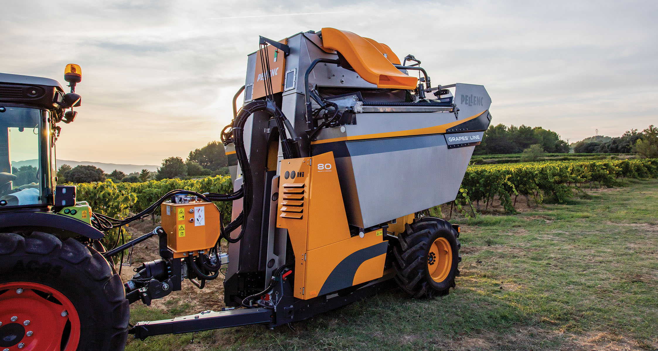 Tow Behind Harvester - New Grapes'Line harvester from Pellenc America