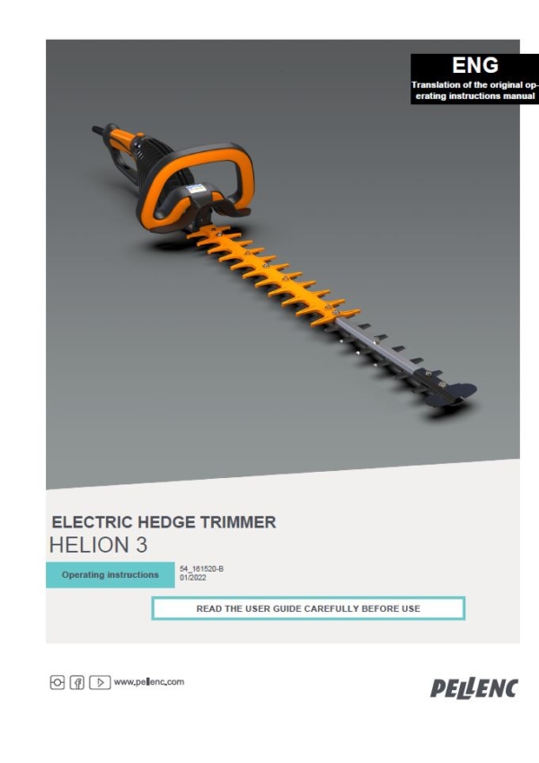 Hedge Trimmer - Helion 3 - Trim fast with Pellenc Battery Power