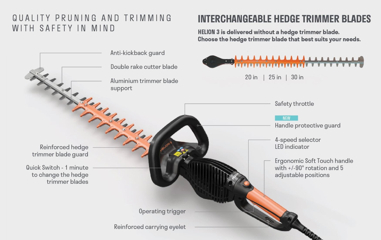Hedge Trimmer - Helion 3 - Trim fast with Pellenc Battery Power