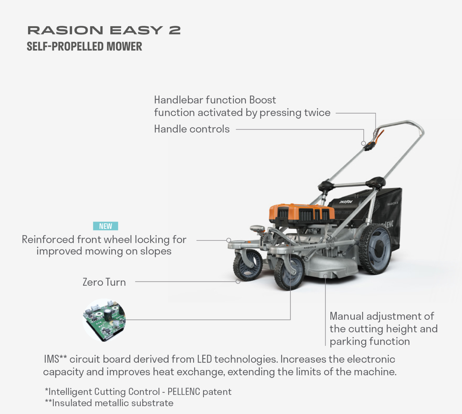 Mower - Rasion 2 Easy - Quiet, powerful, compact electric mower
